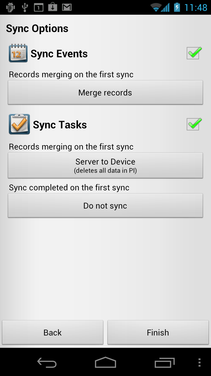 Online Android Settings 04 | Pocket Informant