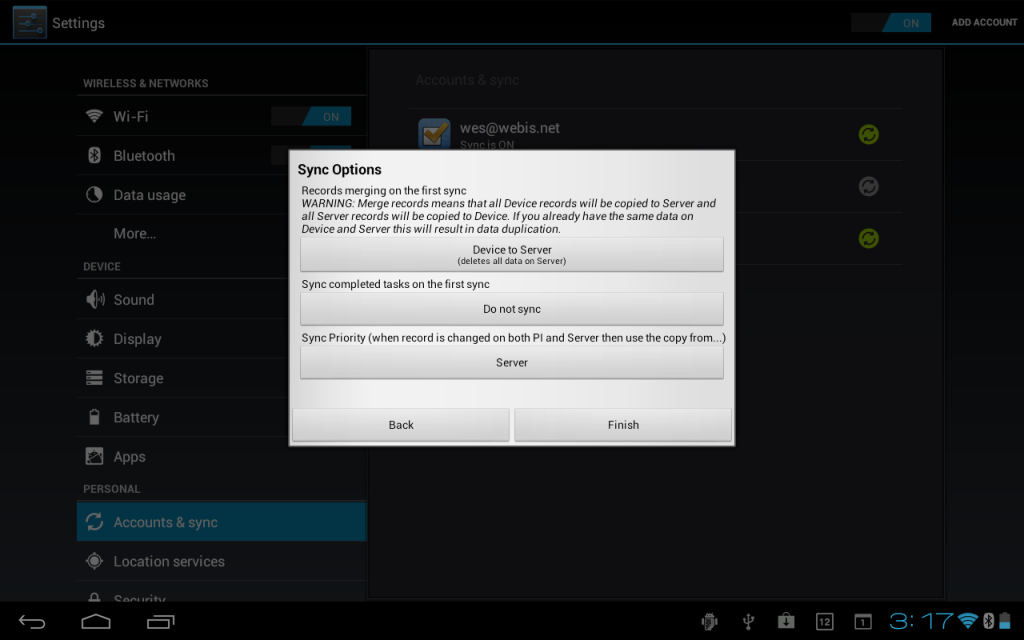 PIOSyncsetup3 | Pocket Informant