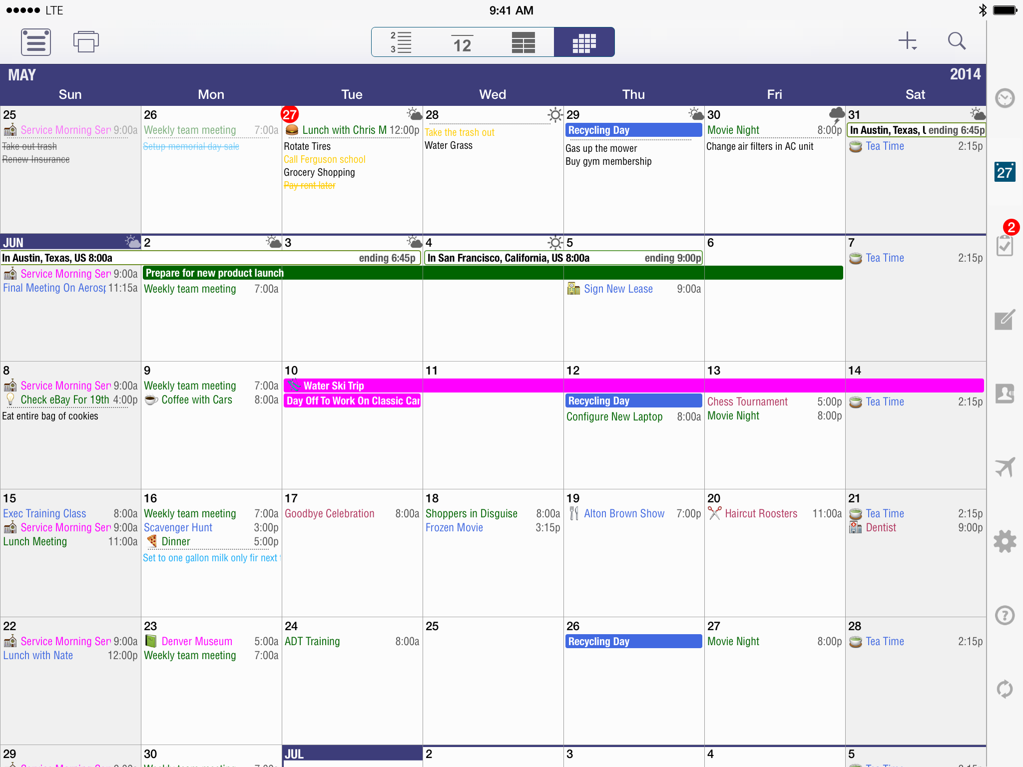 Month | Pocket Informant