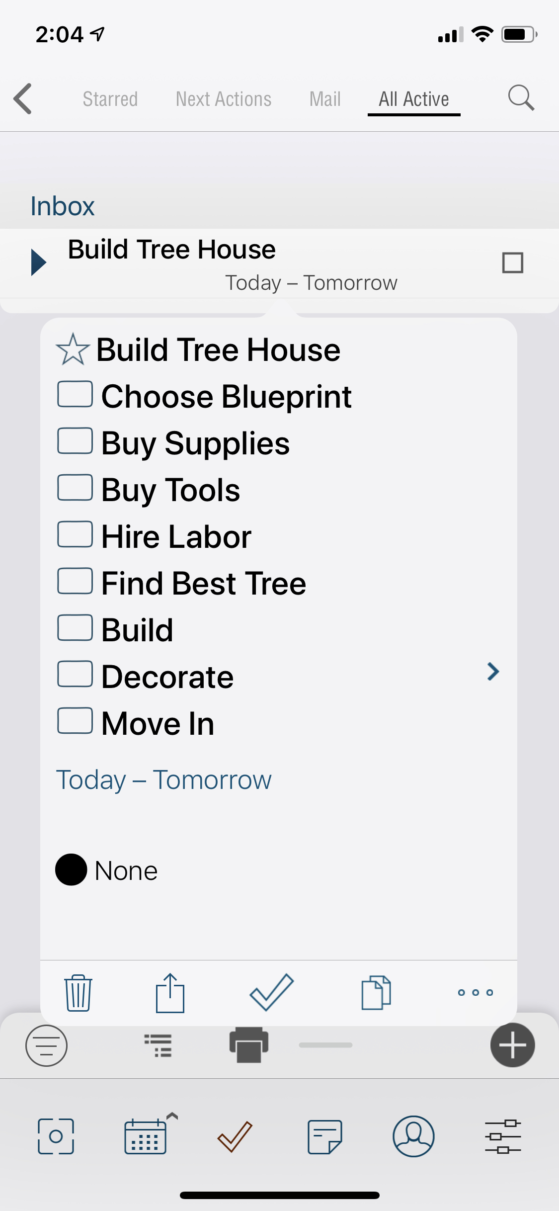 Building a Treehouse!! aka Using a Pocket Informant Checklist for your ...